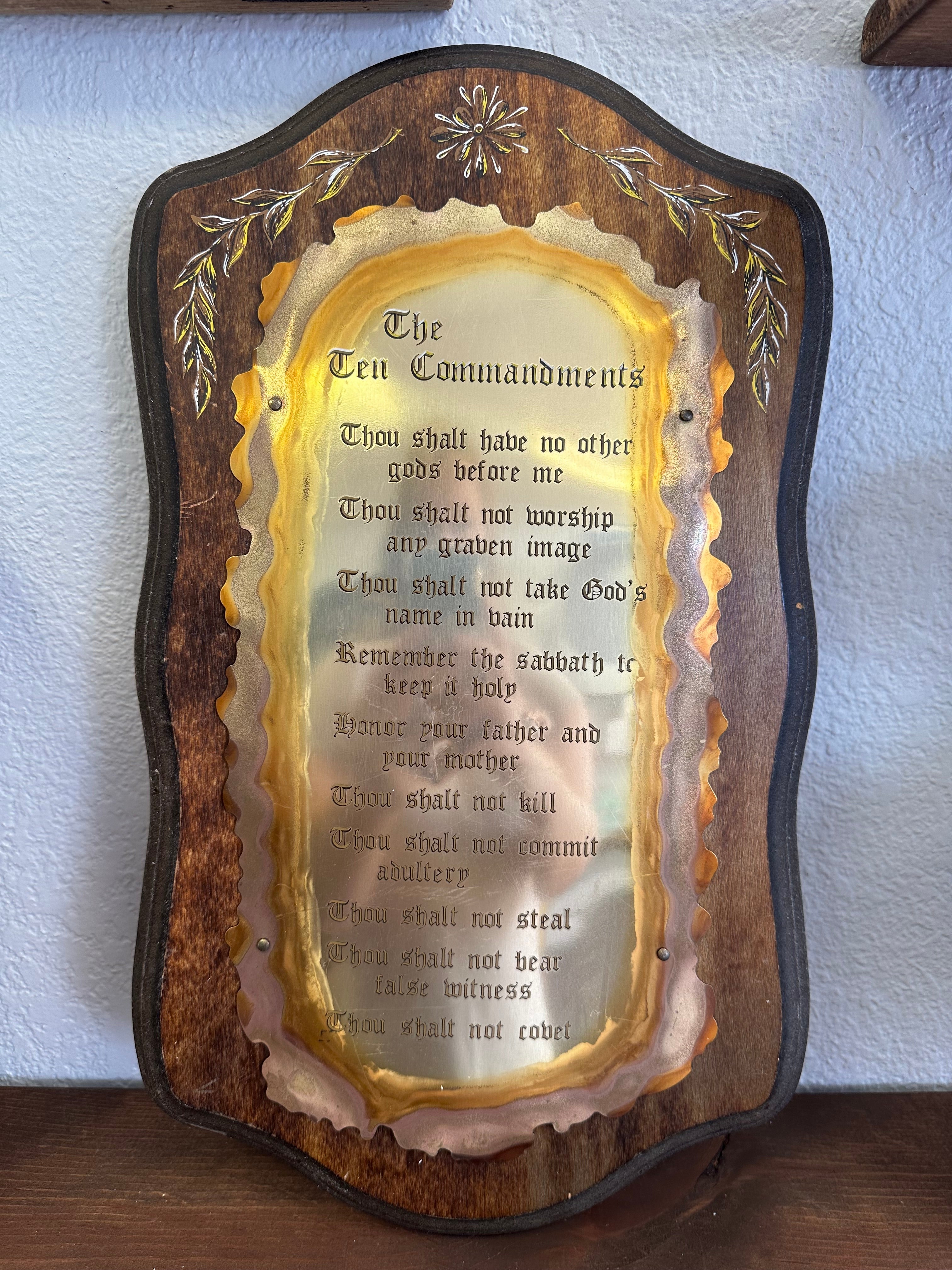 Vintage 10 Commandments sign | Sweet Leona's